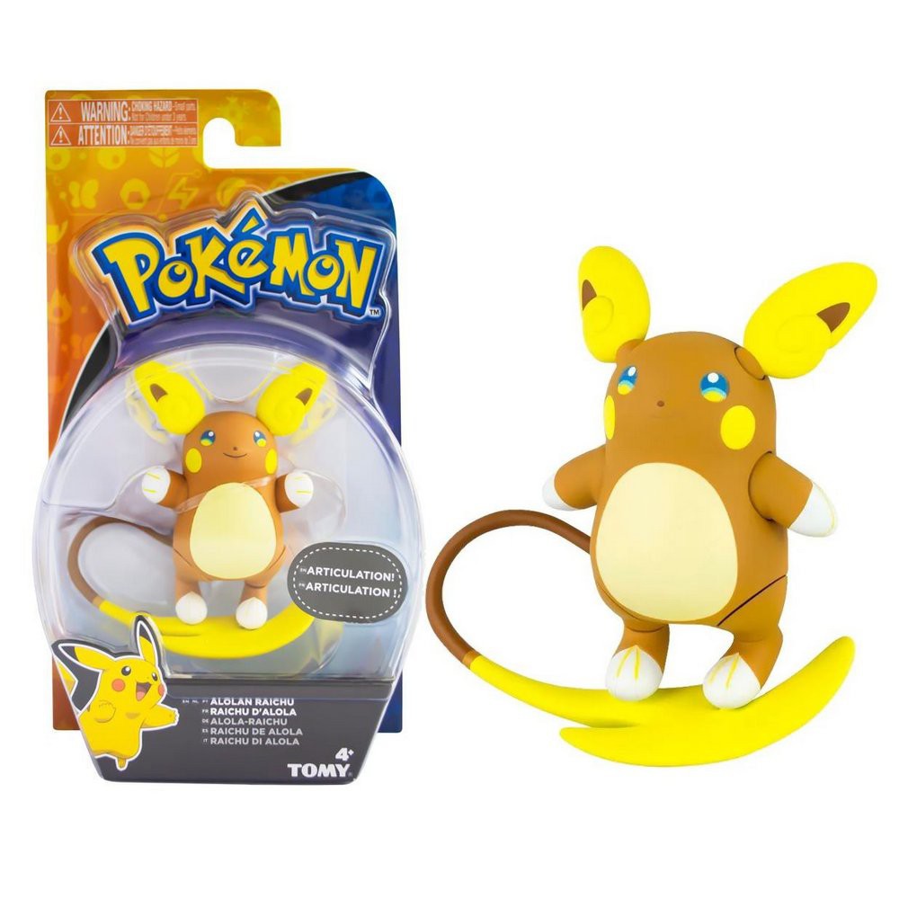 Boneco Pokémon Action Figure 9 cm - Raichu de Alola | TOMY / Sunny ...