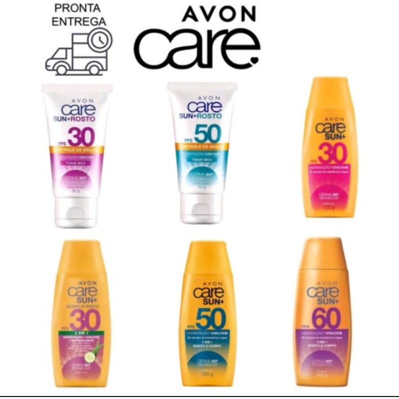 Protetor Solar Avon Care Sun + 2 em 1 Rosto e Corpo | Shopee Brasil