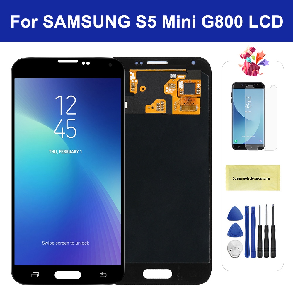 Tela Frontal Display Samsung S5 Mini G800 G800F G800H Display Lcd Touch ...