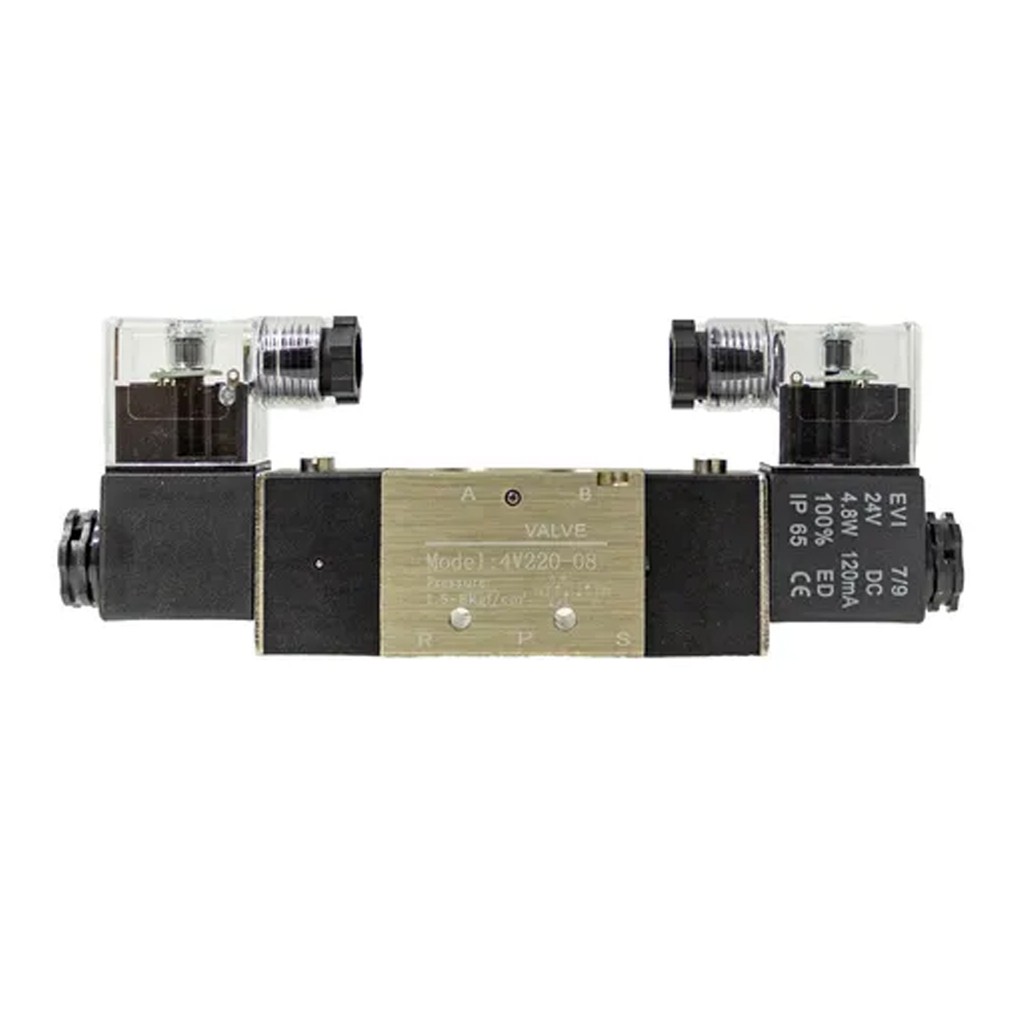 Válvula Dupla Solenoide Rosca 1/4 - 5/2 Vias 24v Rotta 376 | Shopee Brasil