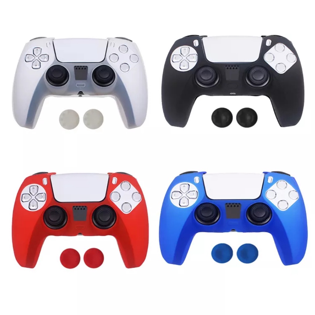 Capa de Silicone Controle Dualsense Ps5 + Par de Grips Antiderrapante ...