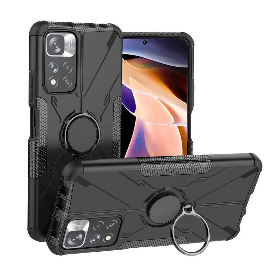 Capa Case Anti Impacto Anel Para Xiaomi Redmi Note 11 Pro(película de vidro opcional) | Shopee ...