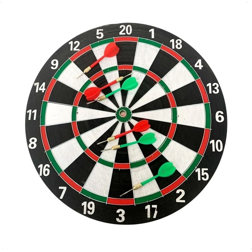 Jogo De Dardos Profissional Tiro Ao Alvo Tabuleiro Dupla Face Com 6 ...