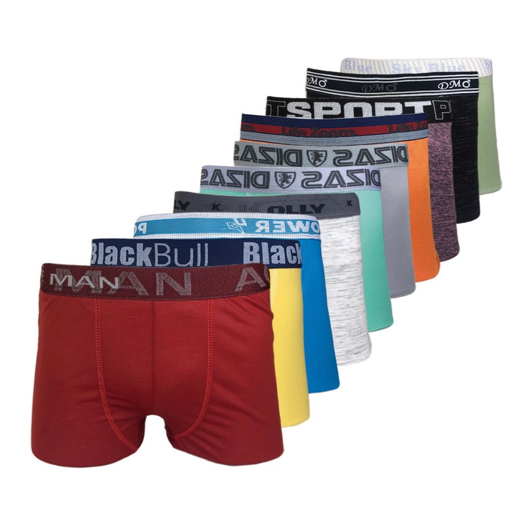 Kit com 5 cueca box masculina lisa | Shopee Brasil