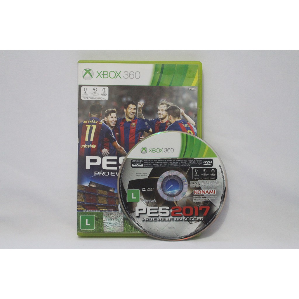 (Defeito) Jogo Original Pes 2017 Xbox 360 Mídia Física | Shopee Brasil