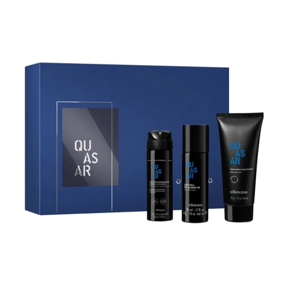 O Boticário kit quasar barbear | Shopee Brasil