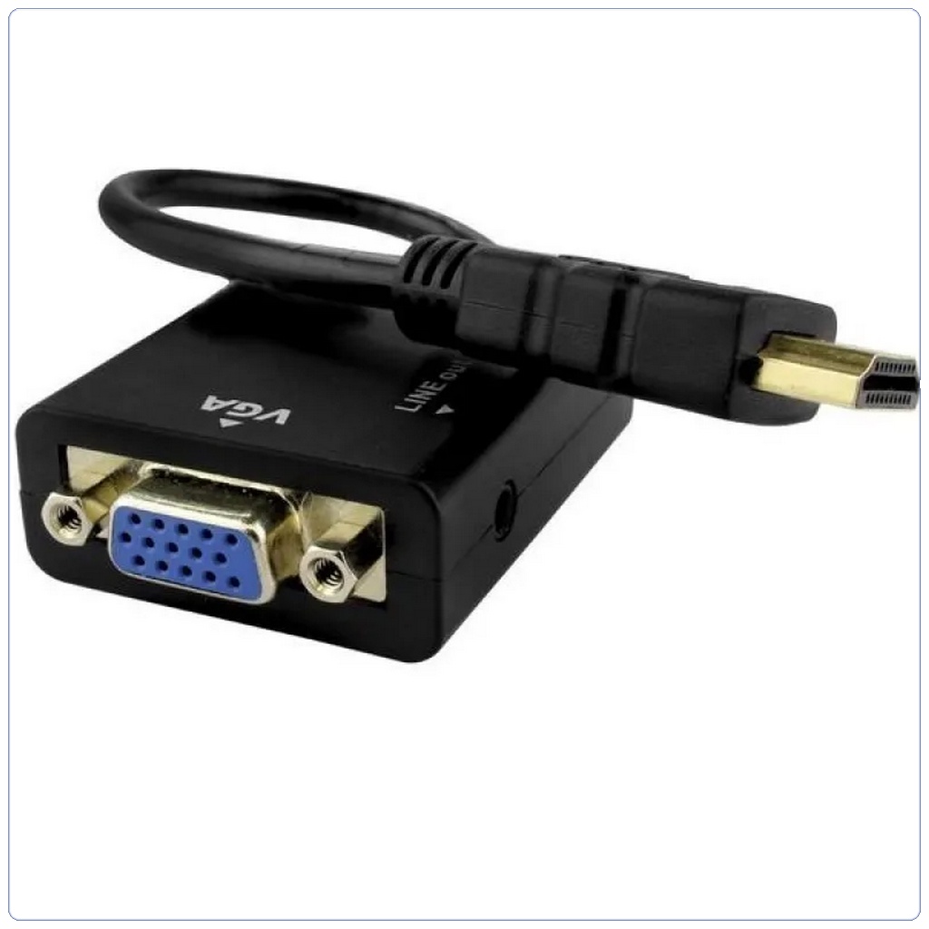 Cabo Conversor Adaptador HDMI Para VGA Com Saída P2 Áudio | Shopee Brasil