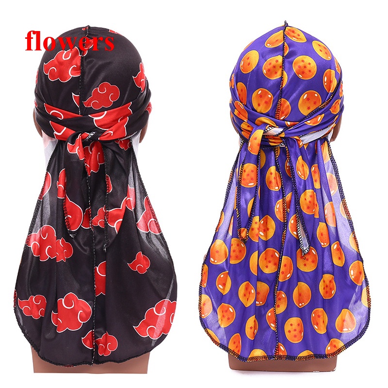 Flores Naruto , Dragon Ball Street Hip-hop Silky Durags For Men ...