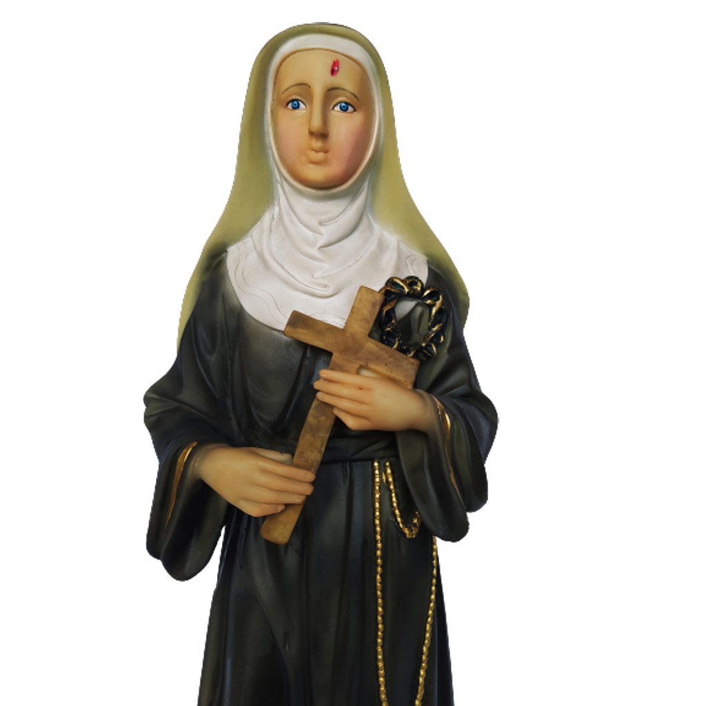 Imagem De Santa Rita De Cassia 42 Cm Em Resina - Escorrega o Preço