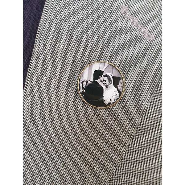 Relicário e abotoadura para paletó de noivo - broche | Shopee Brasil