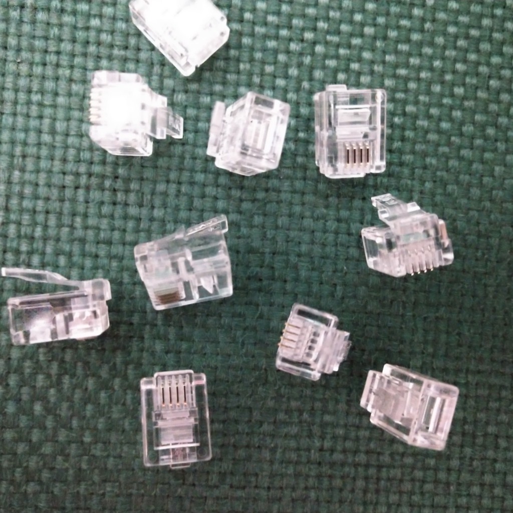Conector Modular Rj-11 6x4 Vias P/ Telefonia Kit 100-peças | Shopee Brasil