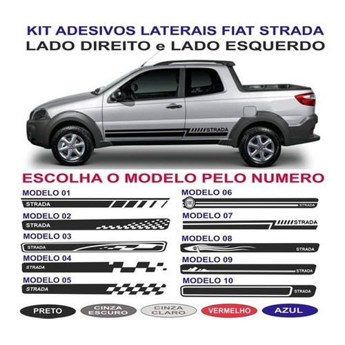 Adesivo Fiat Strada Working Trakking Par Faixa Lateral | Shopee Brasil