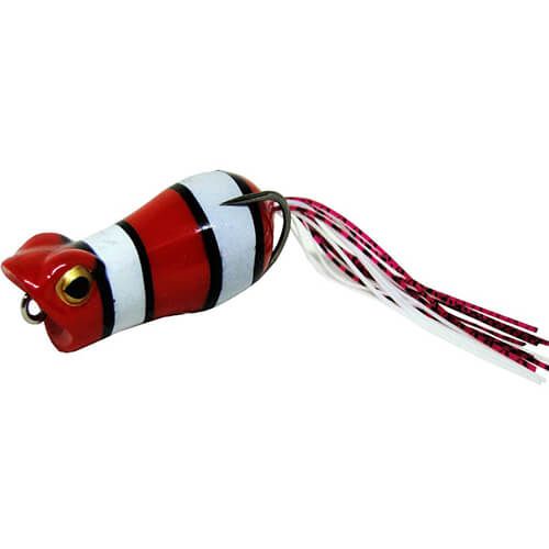 Isca Yara Crazy Popper Frog (Sapo) - 6cm 13gr (VERMELHO BRANCA E PRETO ...