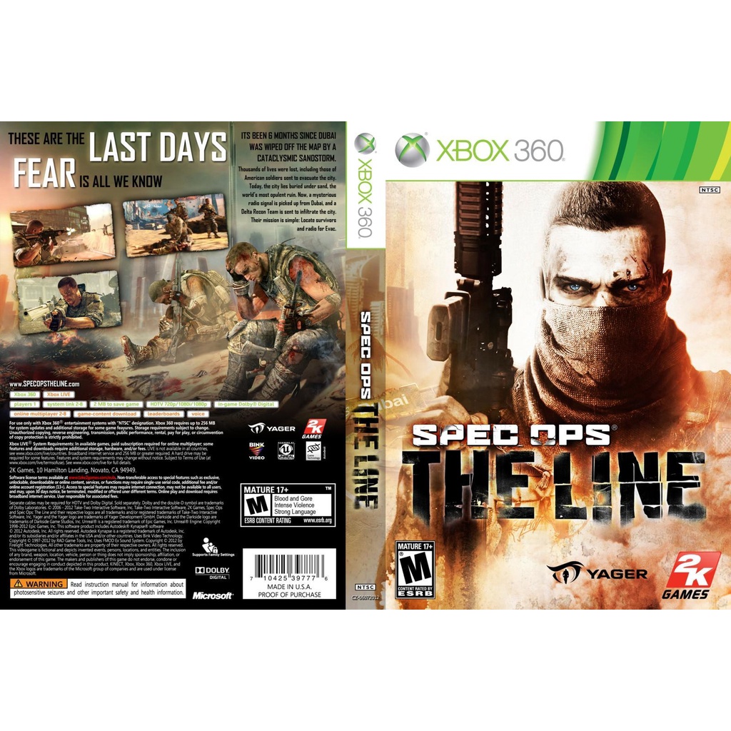 Spec Ops: The Line P/ Xbox 360(JTAG/LT/LTU/RGH) | Shopee Brasil