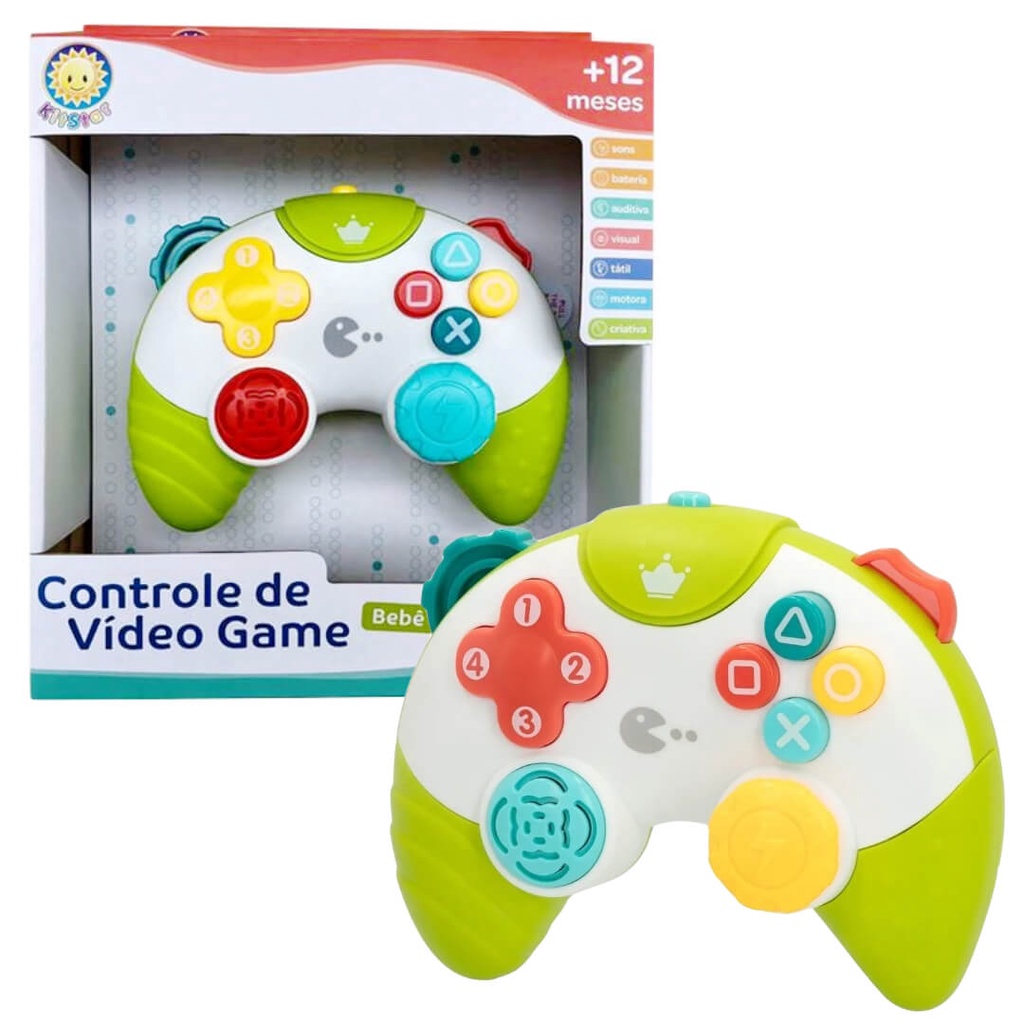 Controle Game C/ Luz E Som Brinquedo Musical Interativo Bebê | Shopee Brasil