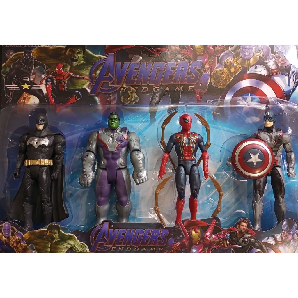 Kit Bonecos Super Heróis Avengers Marvel vingadores 4 Figuras de Ação ...