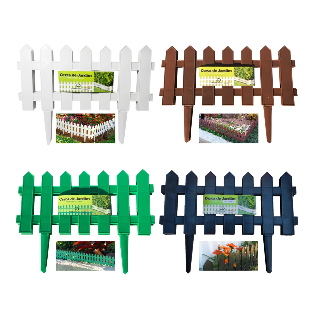 Kit Com 15 Cercas Plásticas Decorativas Para Jardim/Canteiro De Casas ...