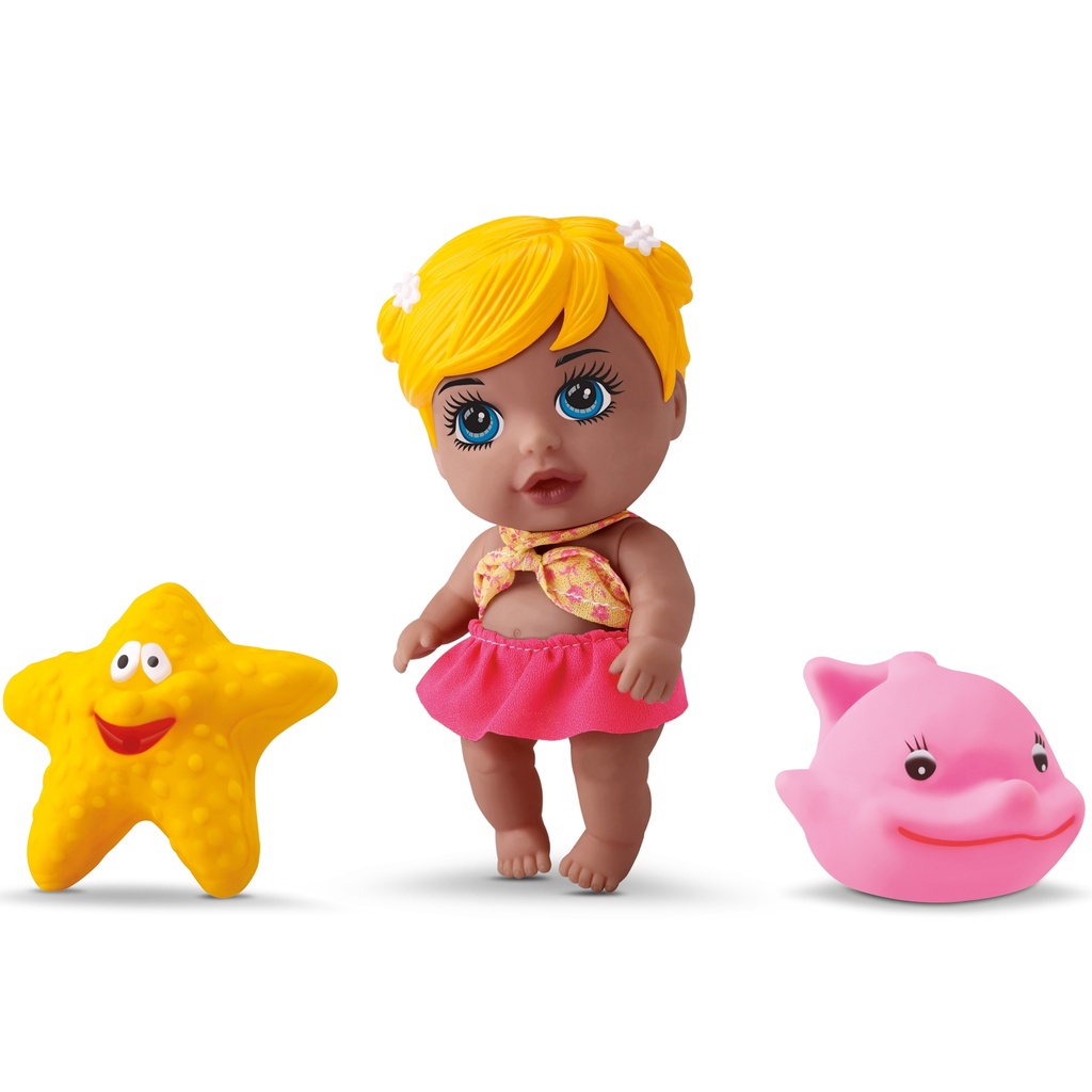 Boneca Bebe Mini Bee Hugs Praia - Bee Toys | Shopee Brasil