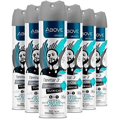Kit Desodorante Above Neymar JR 150 ml Unissex S/ Perfume C/ 6 un ...