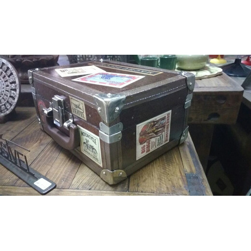 Mala Antiga Francesa Vintage Retrô Tamanho P - Marrom | Shopee Brasil