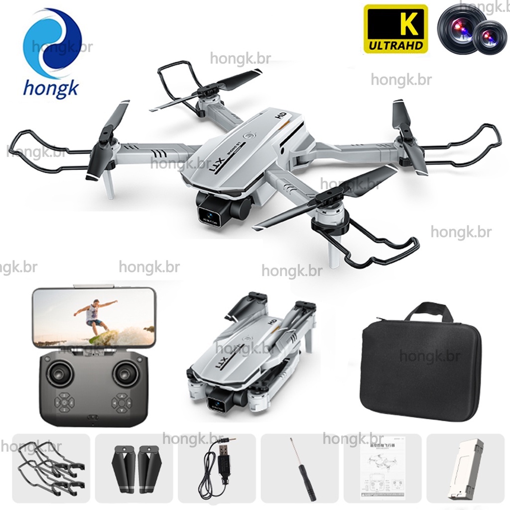 Drone HK-09 4k/WiFi Hd Quad-Axis Dual Camera | Shopee Brasil