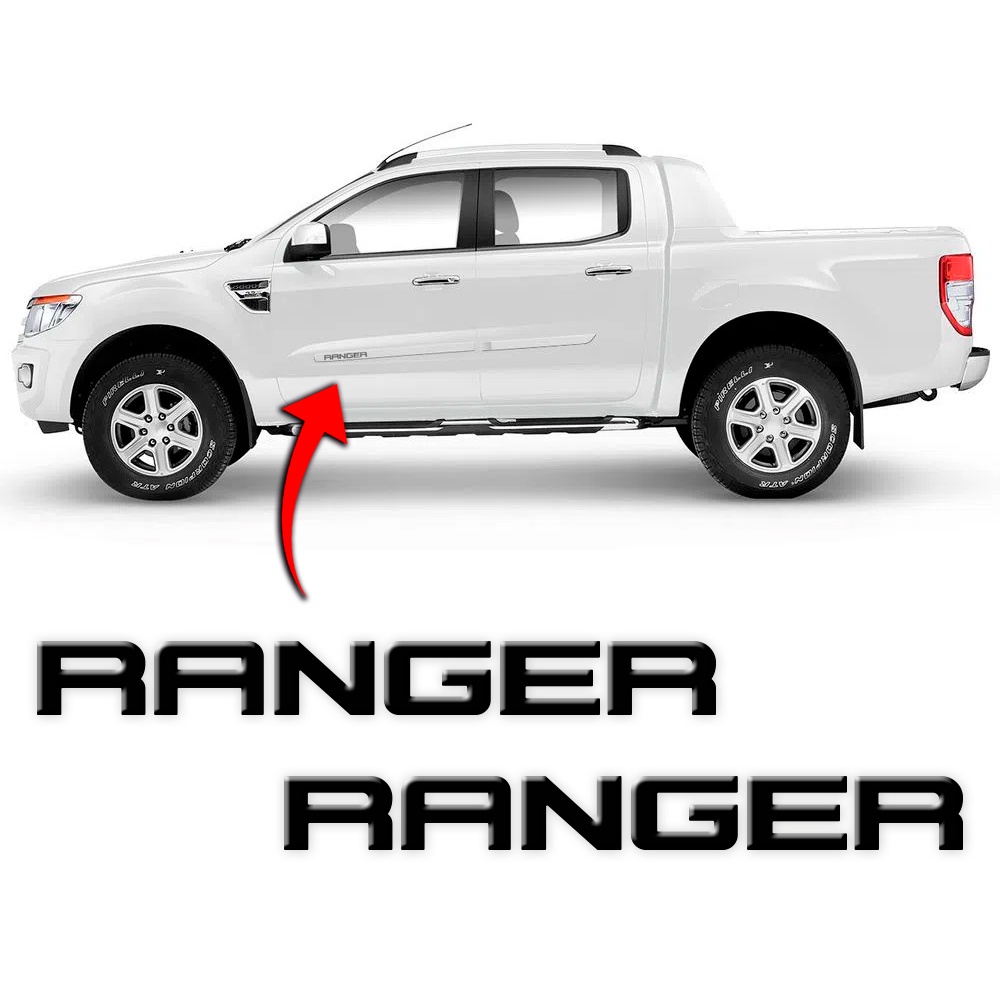 Adesivo Friso Ranger Lateral porta escrita preto resinado | Shopee Brasil