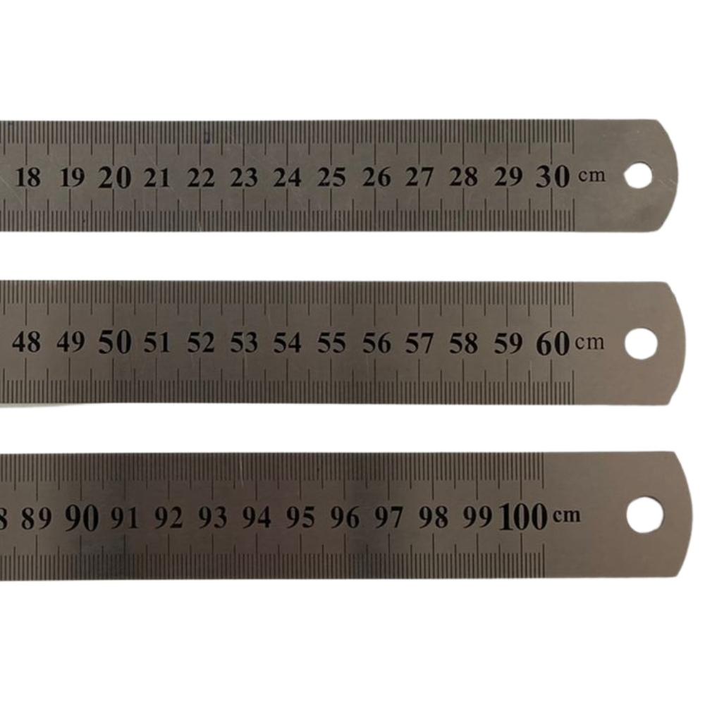 Régua Aço Inoxidável 30cm / 60cm / 100cm Costura Inox - Escorrega o Preço