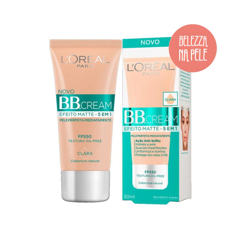 Protetor Solar Facial BB Cream L'Oréal Paris Base Clara 5 em 1 Efeito ...