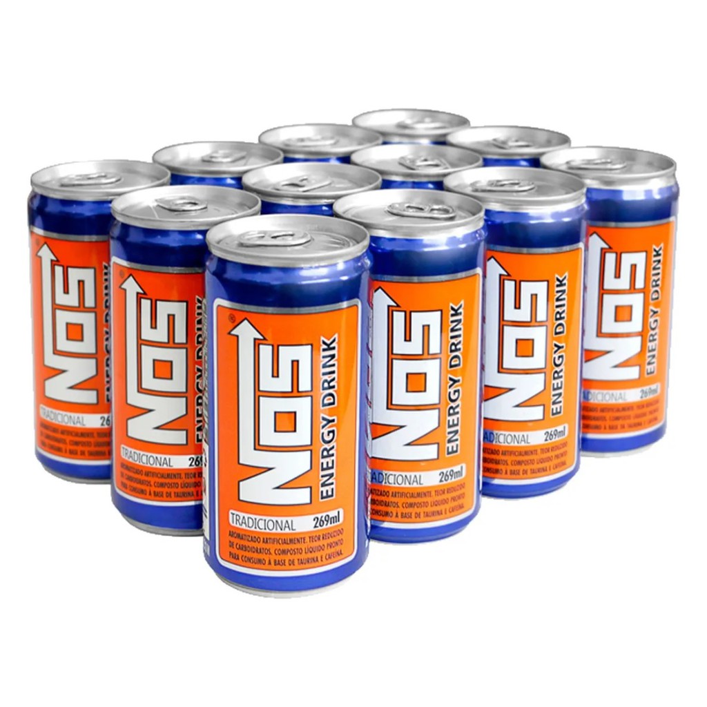 12 Energético Nos Energy Drink Lata 269ml | Shopee Brasil
