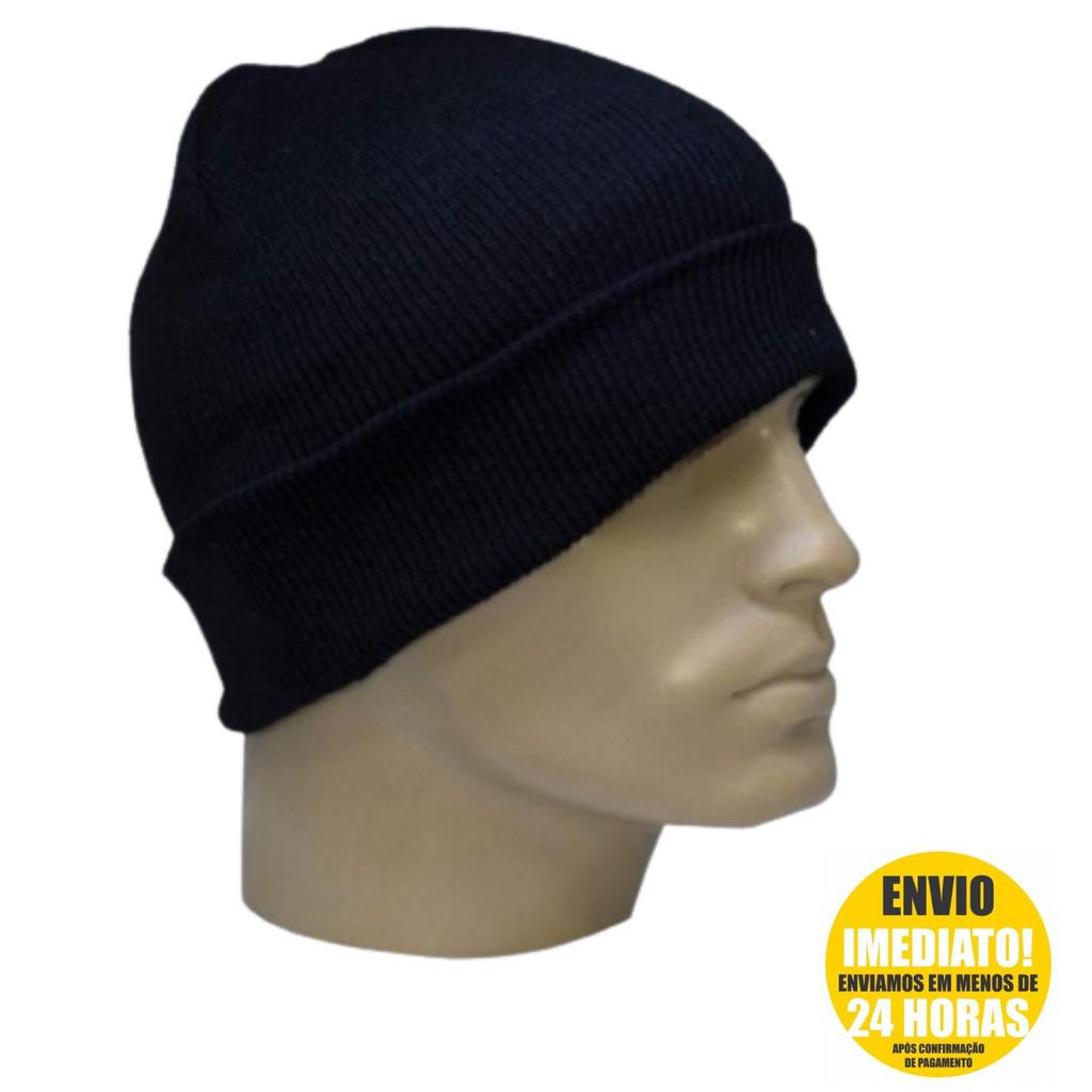 Touca Lisa Preto Masculina Gorro Inverno Atacado | Shopee Brasil
