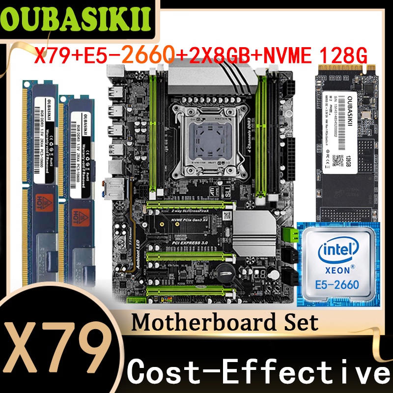 Oubasikii X79 Mini-Atx Combos E5 2660 Cpu 2pcsx8gb Ddr3 Ram Ssd Nvme ...