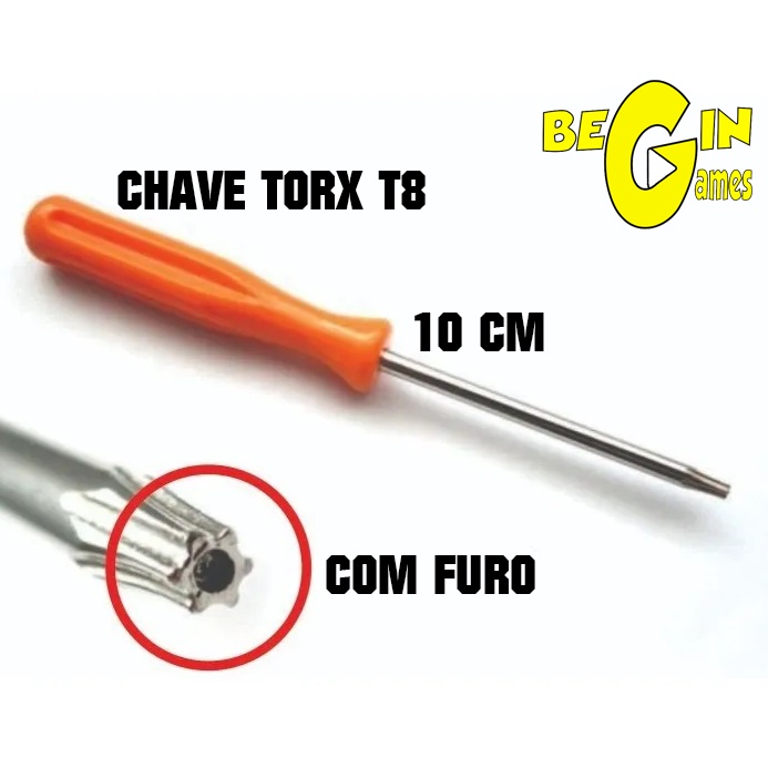 Chave torx T8 com furo | Shopee Brasil