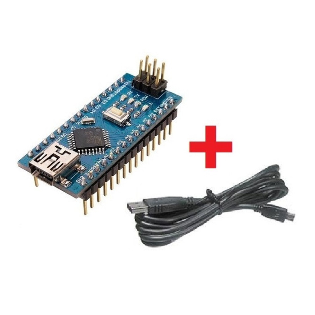 Placa microcontroladora para Arduino Nano ATMEGA328 compatível | Shopee Brasil