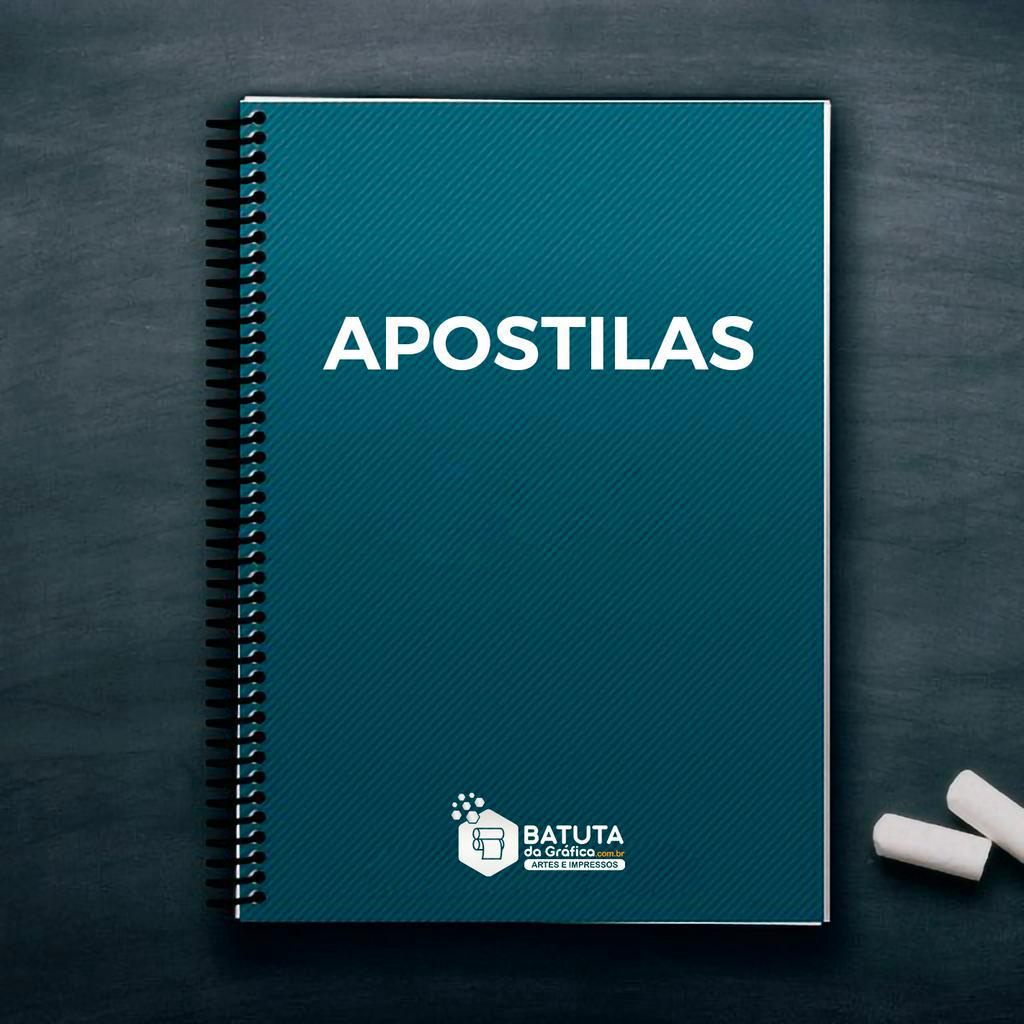 Apostila A4 Impressão e encadernação de 25 a 200 folhas espiral e capa ...