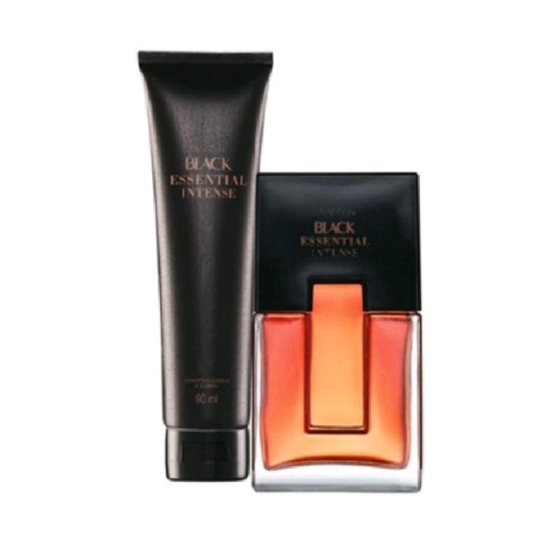 BLACK ESSENTIAL INTENSE AVON - 100 ML + SHAMPOO 100 ML | Shopee Brasil