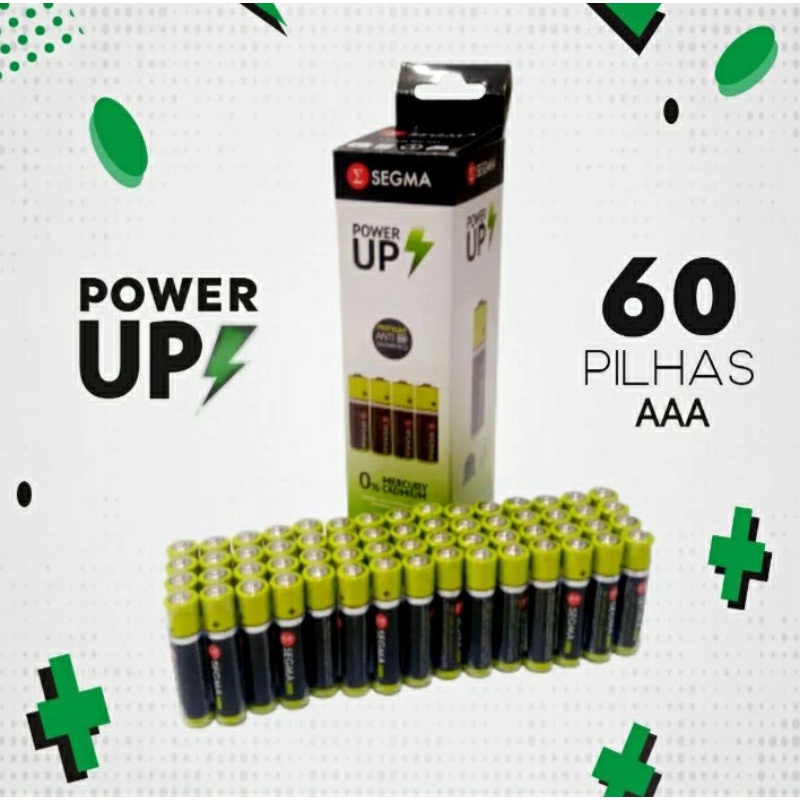 Pilha AAA Palito Segma Power UP | Shopee Brasil