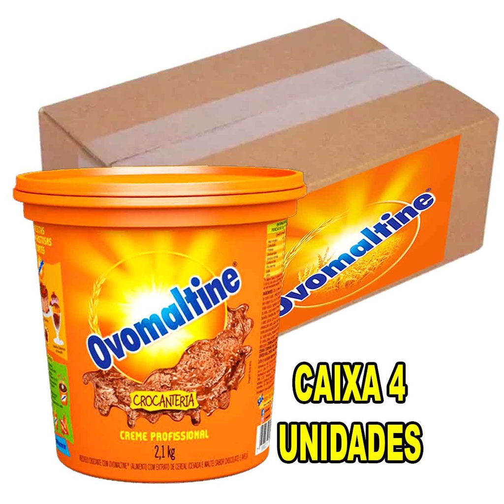 Ovomaltine Creme Recheio Cremoso 2,1Kg Caixa C/4 Atacado | Shopee Brasil