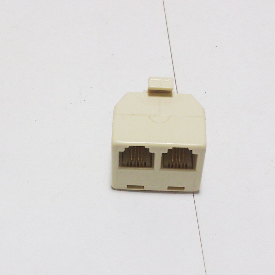 Adaptador Duplo para telefone Rj11 USA 6p4c Macho A 2 Fêmea Rj11 Kit 2 ...