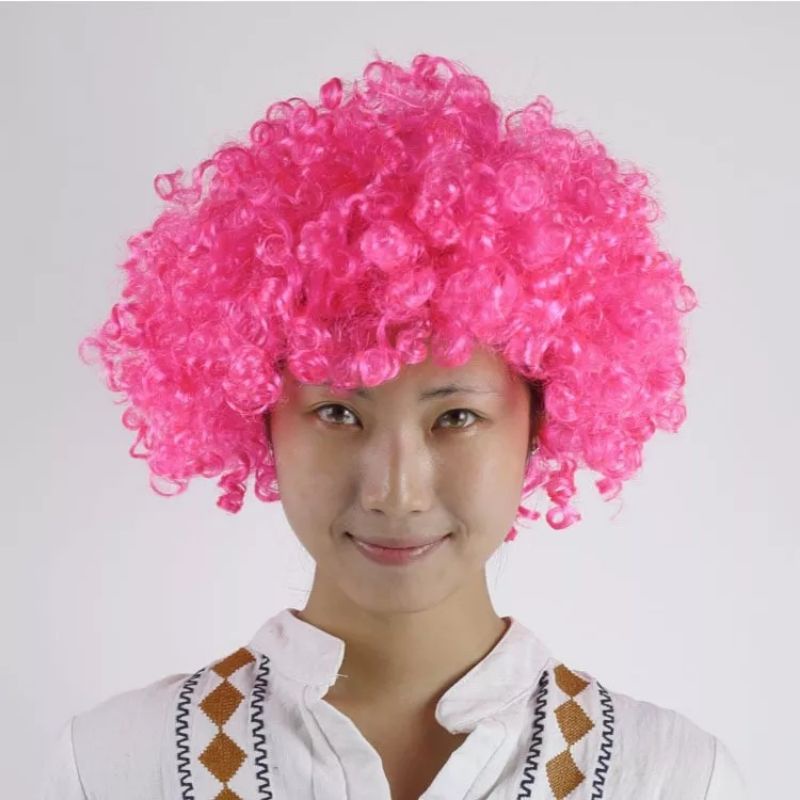 peruca cabelo Black Power colorida pink fantasia para festa cosplay ...