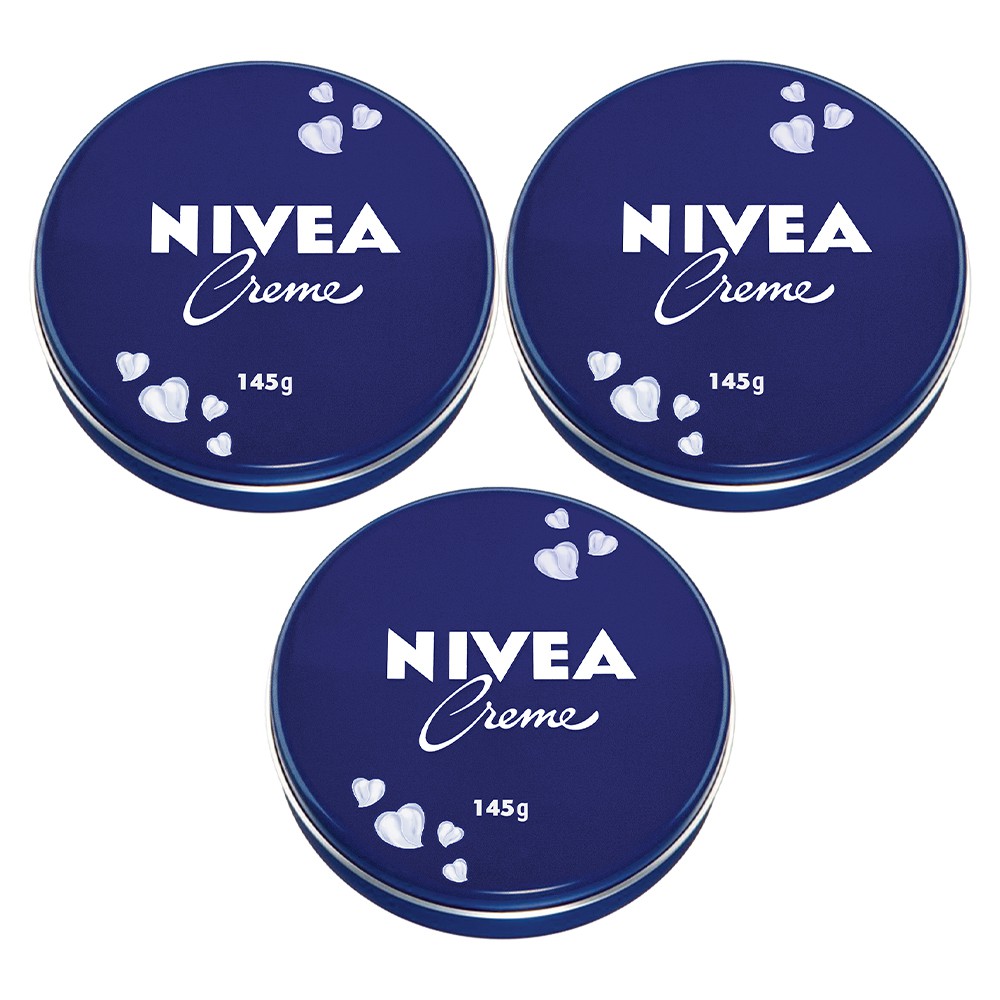 Kit 3x Nivea Creme Hidratante Tradicional Lata 145g | Shopee Brasil