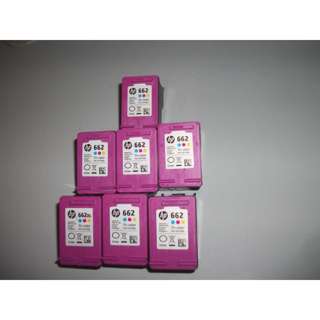 LOTE DE CARTUCHOS DE IMPRESSORA HP 662 COLORIDO VAZIO ORIGINAL NUNCA ...