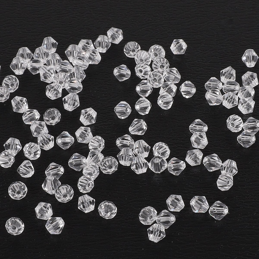 (500 Pcs + 4mm) Bicone Do Grânulo De Vidro De Cristal Bead.For Beading ...
