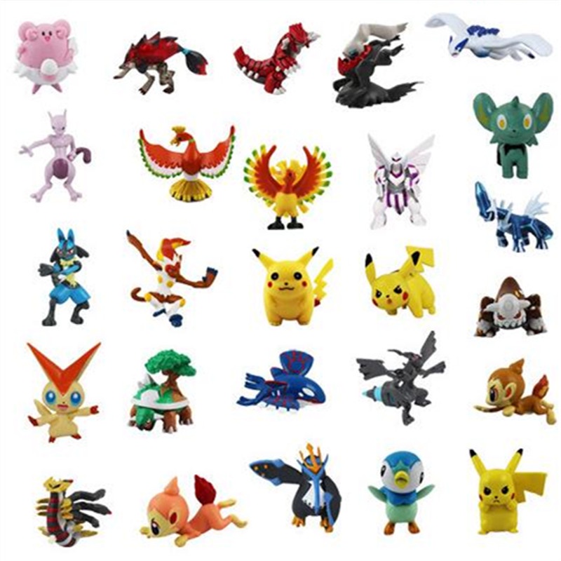 Pokémon Kit 24 Bonecos Miniaturas 2~3cm Tem Pikachu | Shopee Brasil