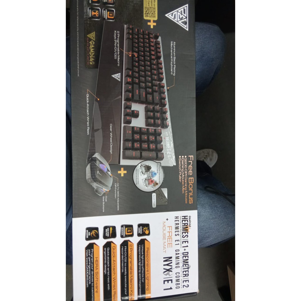 KIT TECLADO MECANICO GAMER HERMES E1 + MOUSE DEMETER E2 (RECONDICIONADO ...