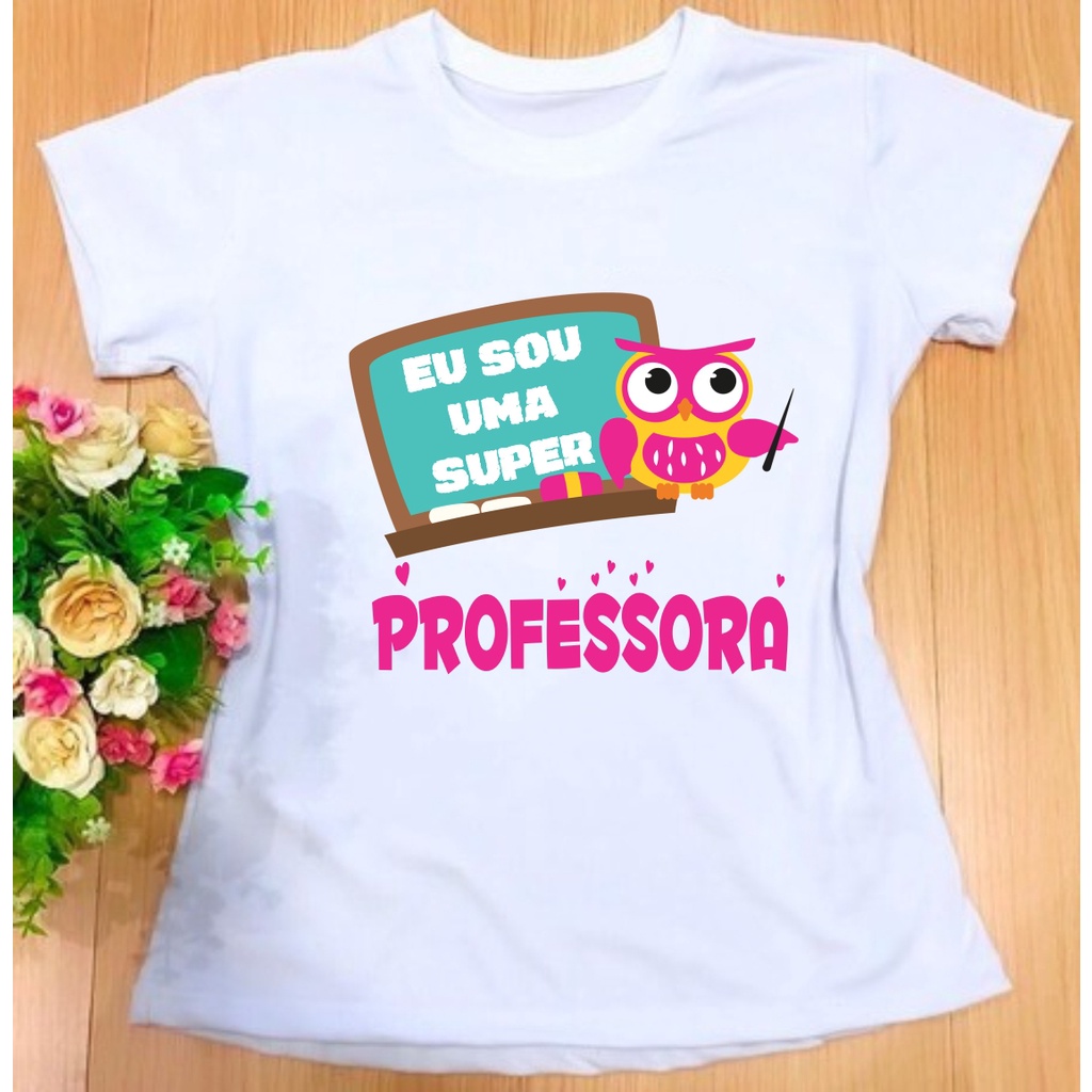 Blusa T-shirt Feminina Professora CAMISETA PROF PROMOÇÃO | Shopee Brasil