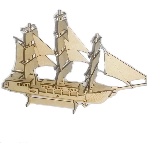 Barco Caravela Quebra Cabeça 3d 80 Peças Em Em MDF Lembrancinha ...