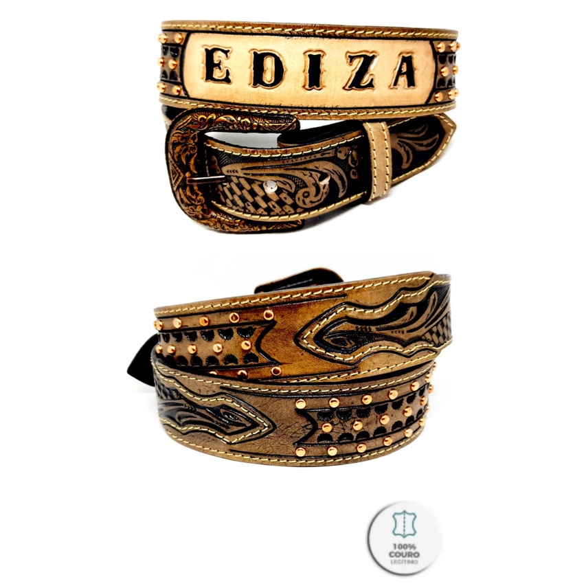 Cinto Country De Couro Feminino Personalizado Com Nome - R-735 | Shopee ...