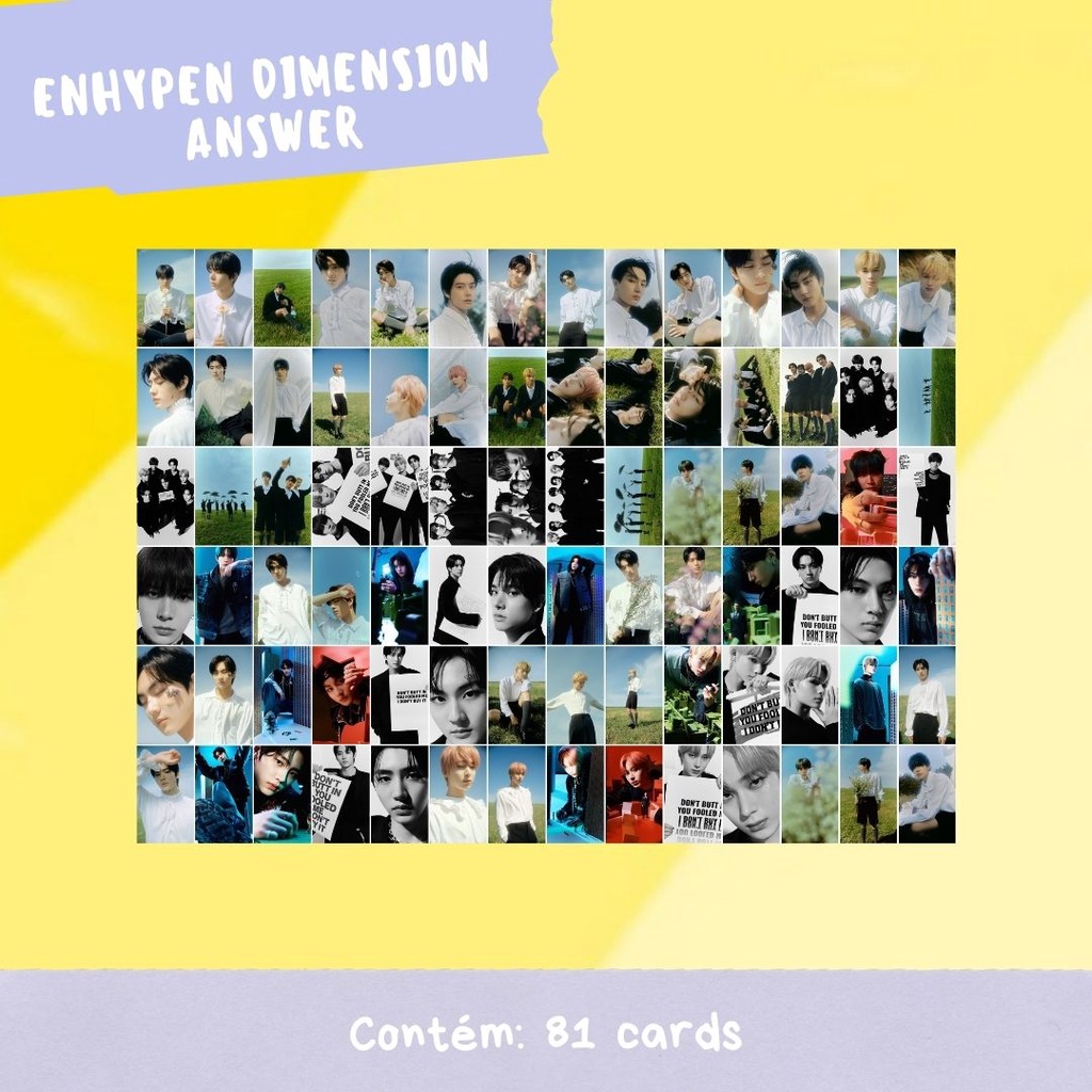 kit enhypen DIMENSION ANSWER 81 cards | Shopee Brasil