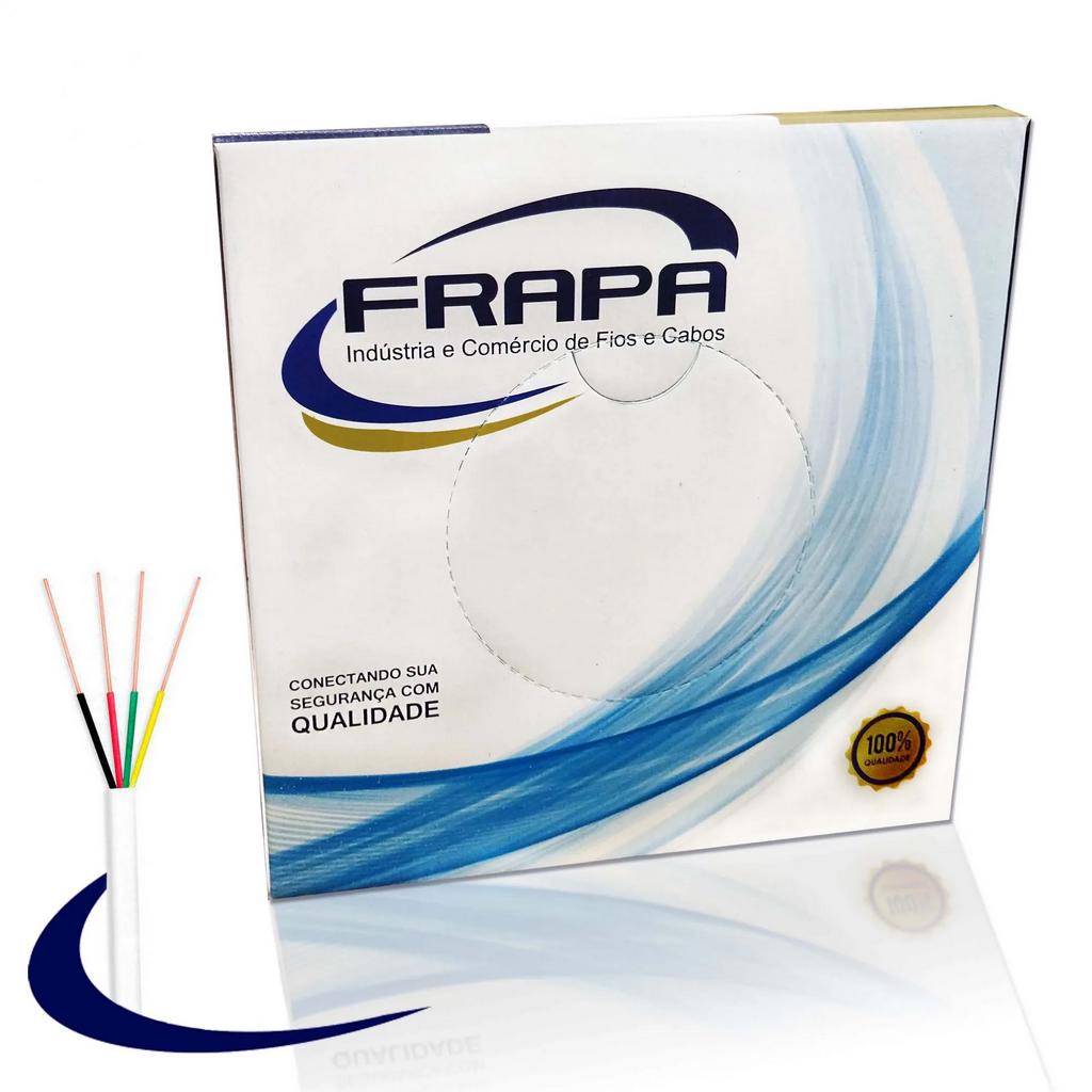 Cabo De Alarme 4 Vias 0,40mm 2 Pares Frapa Pvc Cca Cftv - Caixa Com ...