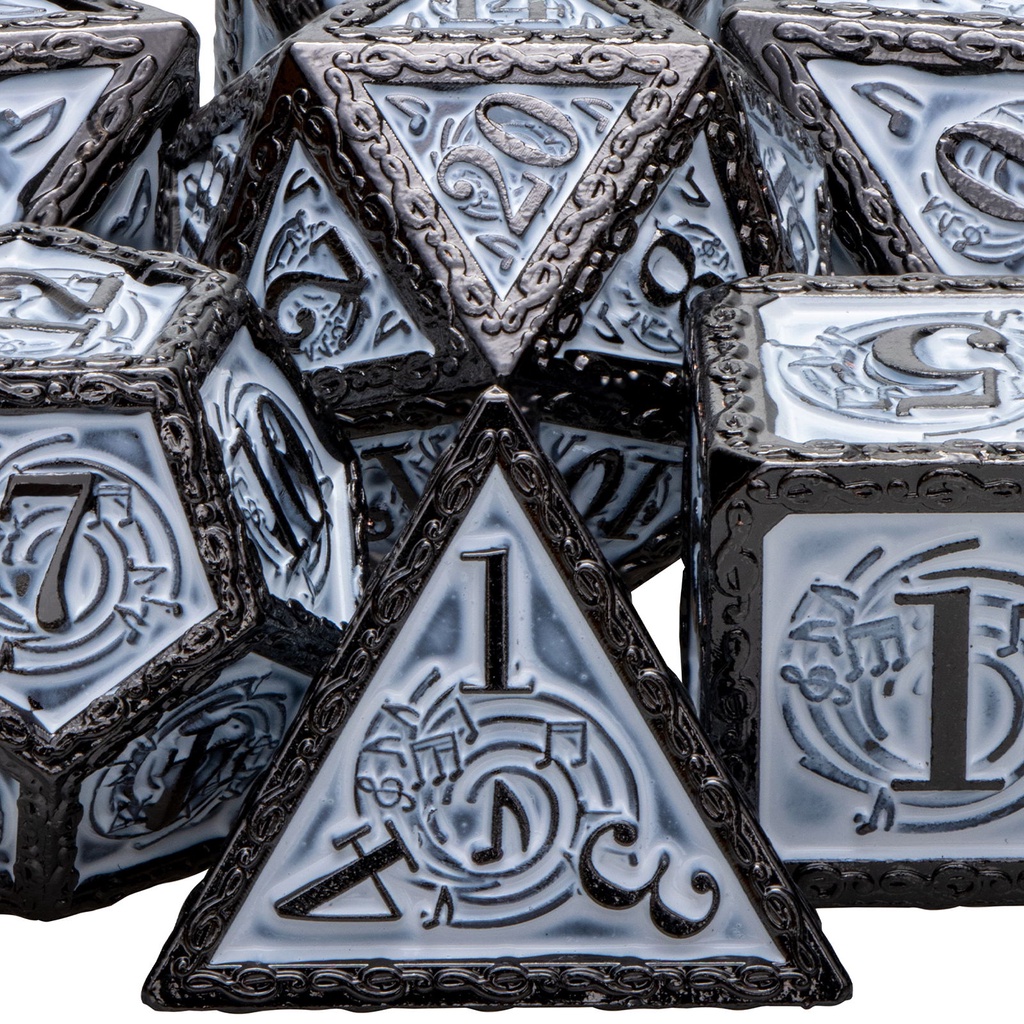 Music DND Dice Dingeon E Dragão 7PCS Metal Poliédrico Para Pathfinder ...
